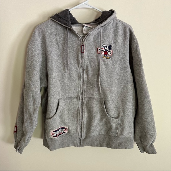 Disney | Shirts & Tops | Disney Embroidered Mickey Mouse Zip Sweater ...